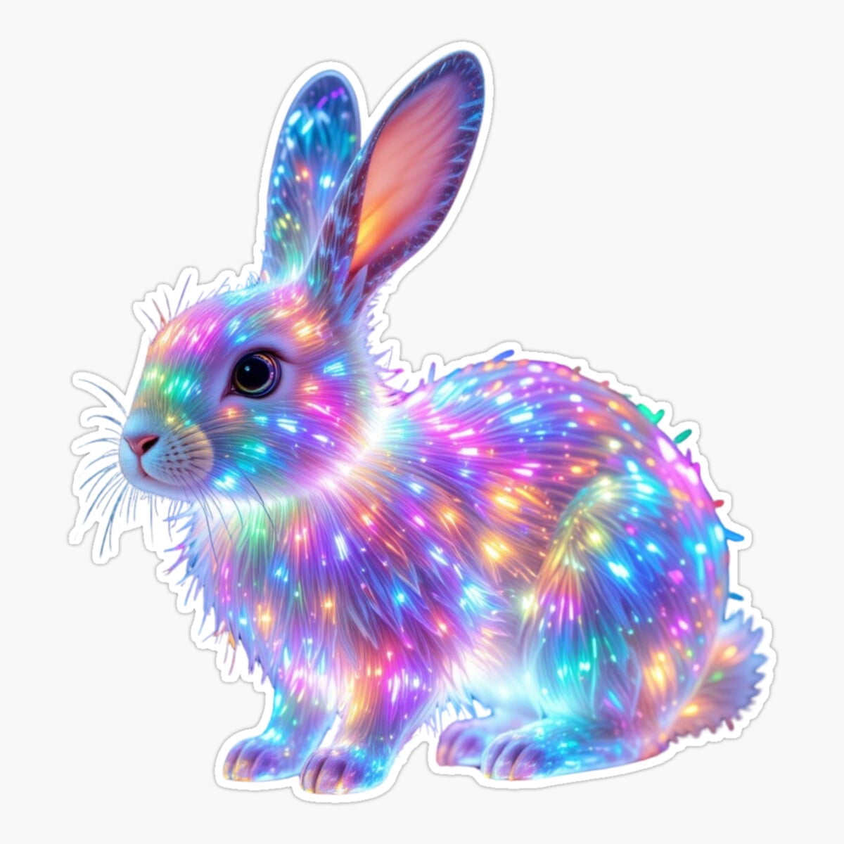 Onim Glowing Neon Bunny – A Magical Light Sticker, Phone Decal Water ...