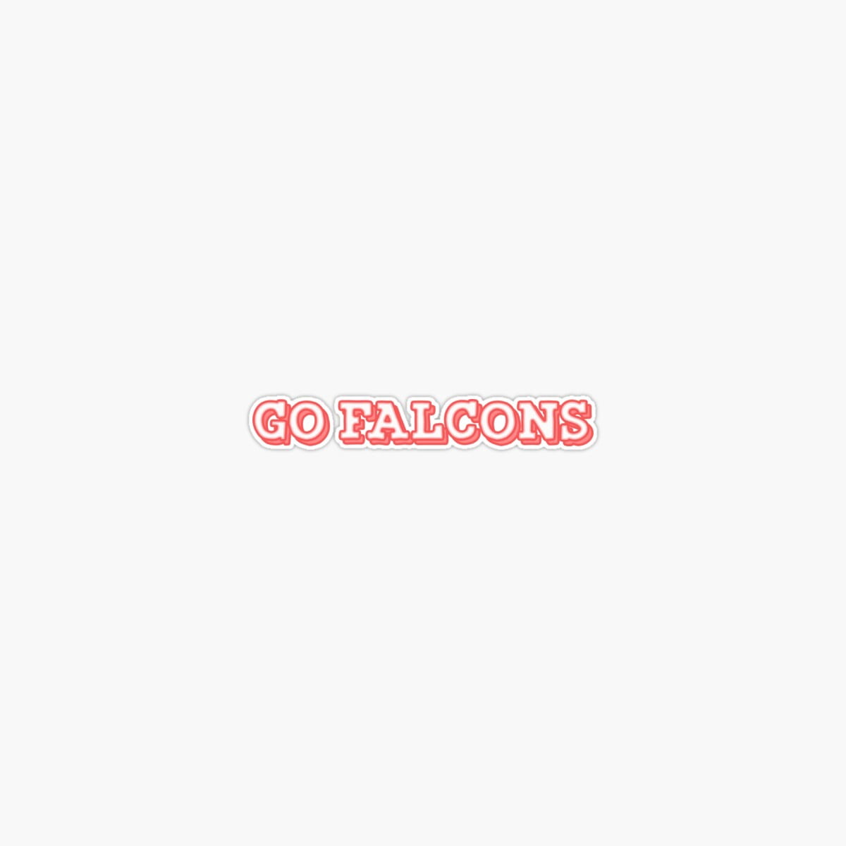 Onim Go Flacons Red Pastel College University Team Sticker, Phone Decal ...