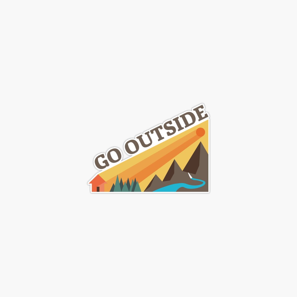 Onim Go Outside! Sticker, Phone Decal Water Bottle Stickers Car Decals ...