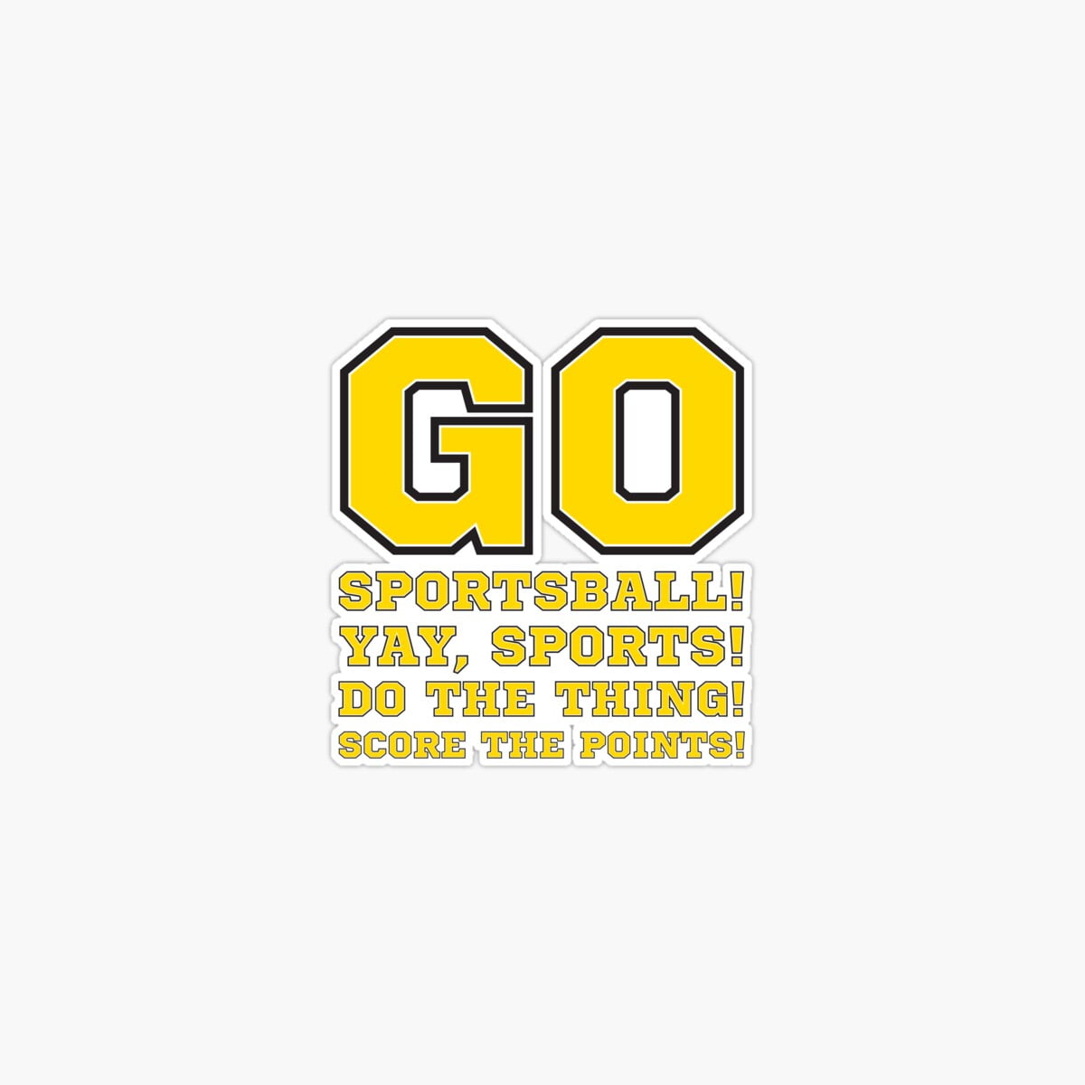 Onim Go Sportsball! Yay Sports! Do The Thing! Score The Points! Sticker ...