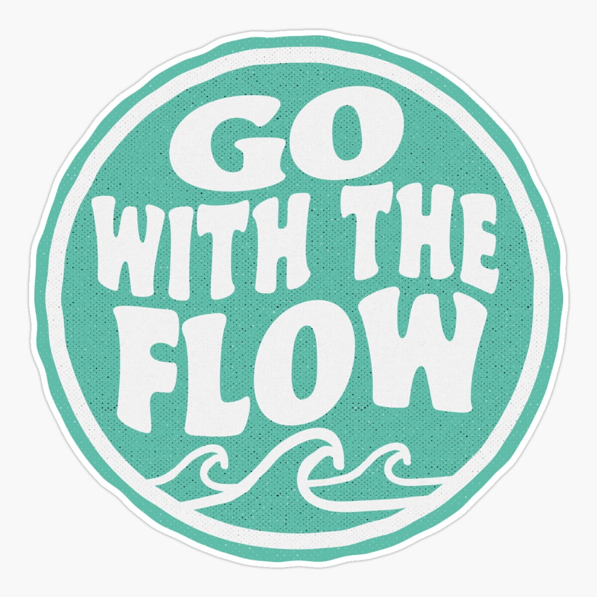 Onim Go With The Flow - Wave Surf Sticker Sticker, Phone Decal Water ...