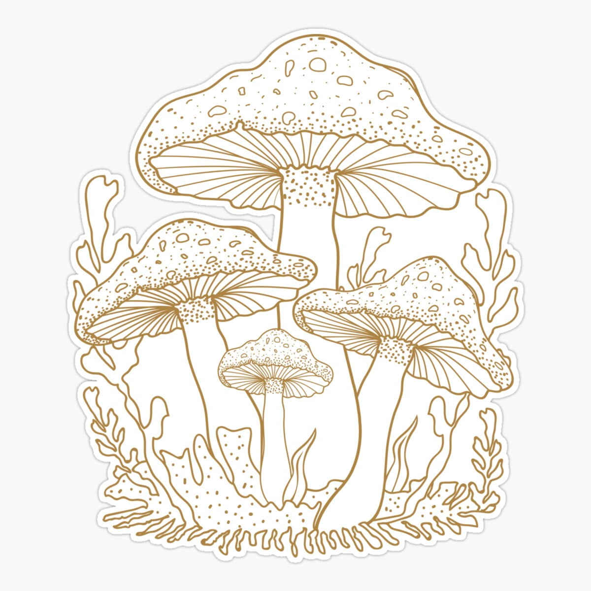 Onim Goblincore Aesthetic And Dark Cottagecore Mushroom Sticker, Phone ...