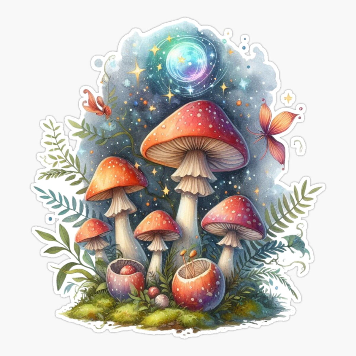 Onim Goblincore Aesthetic And Dark Cottagecore Mushroom Sticker, Phone ...