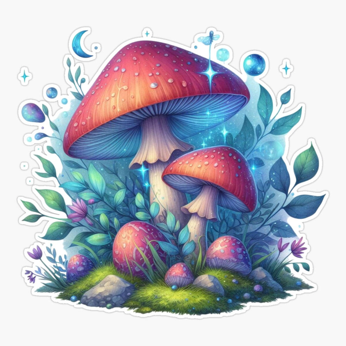 Onim Goblincore Aesthetic And Dark Cottagecore Mushroom Sticker, Phone ...