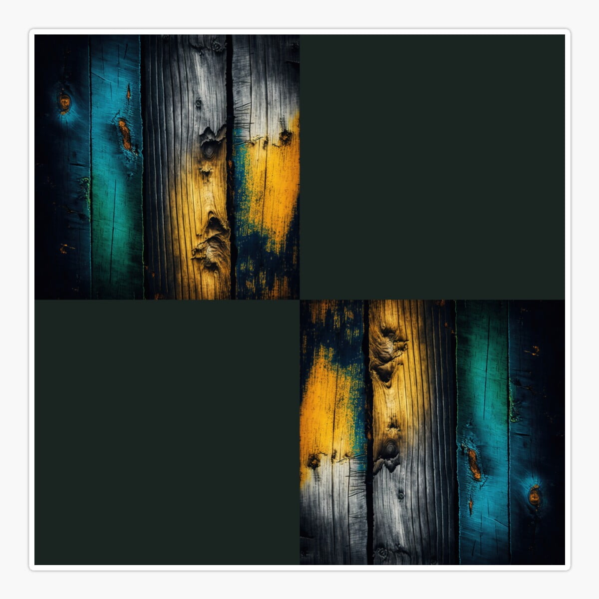 Onim Goblincore Aesthetic Colour Palette Wood Squares Sticker, Phone ...