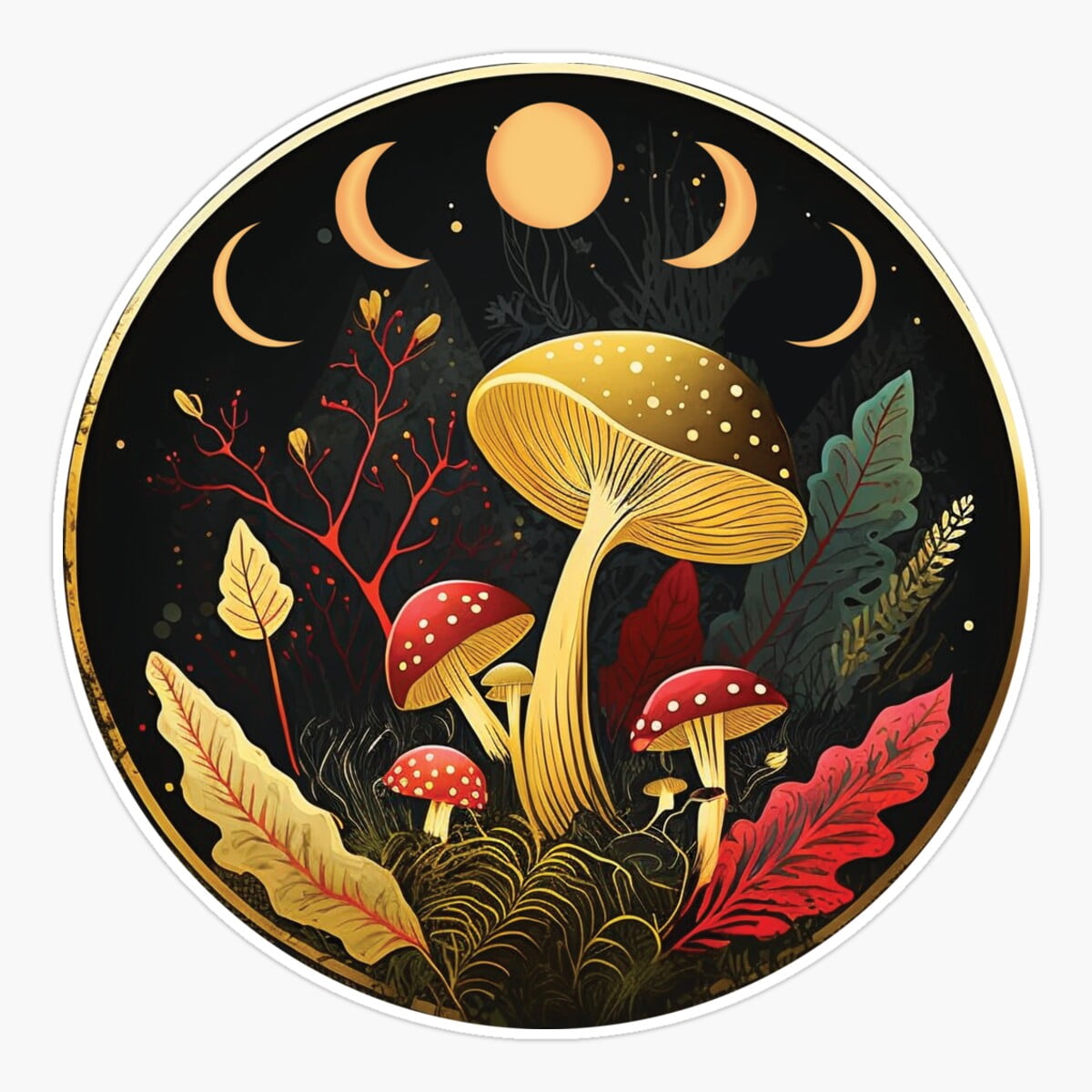 Onim Goblincore Aesthetic Cottagecore Mushroom Dark Sticker, Phone ...
