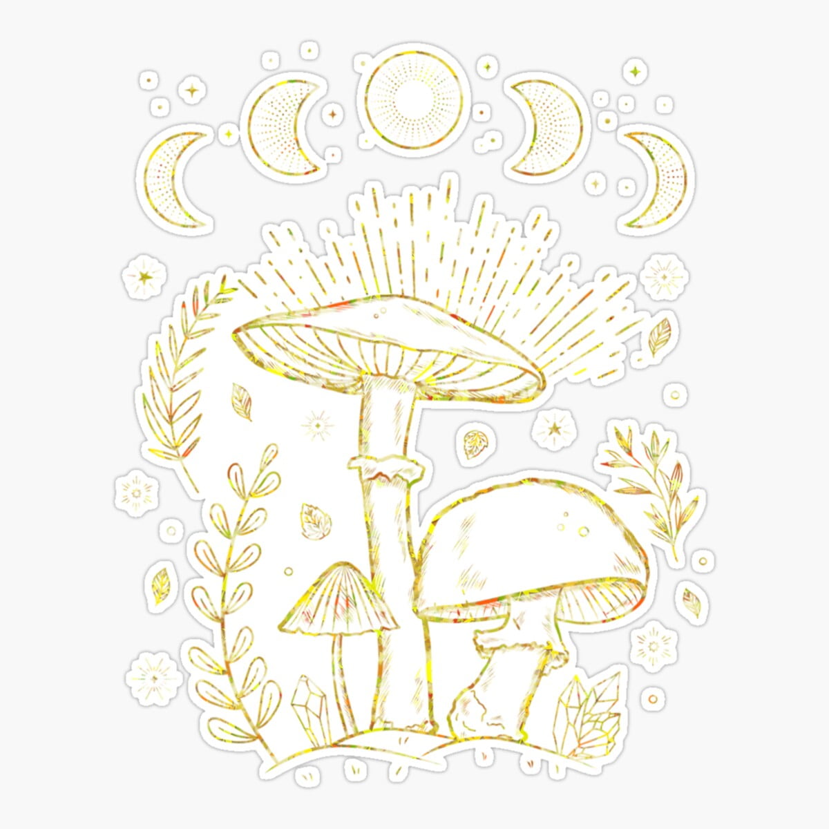Onim Goblincore Aesthetic Dark Academia Cottagecore Mushroom Sticker ...