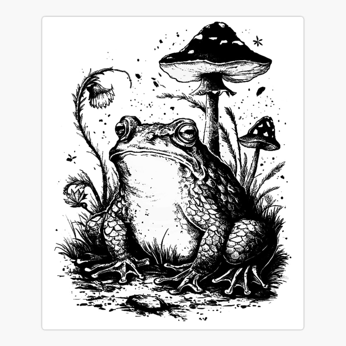 Onim Goblincore Frog Sticker, Phone Decal Water Bottle Stickers Car ...