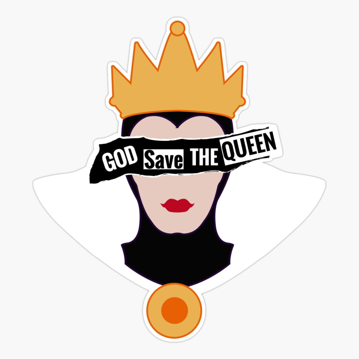 Onim God Save The Evil Queen Sticker, Phone Decal Water Bottle Stickers ...