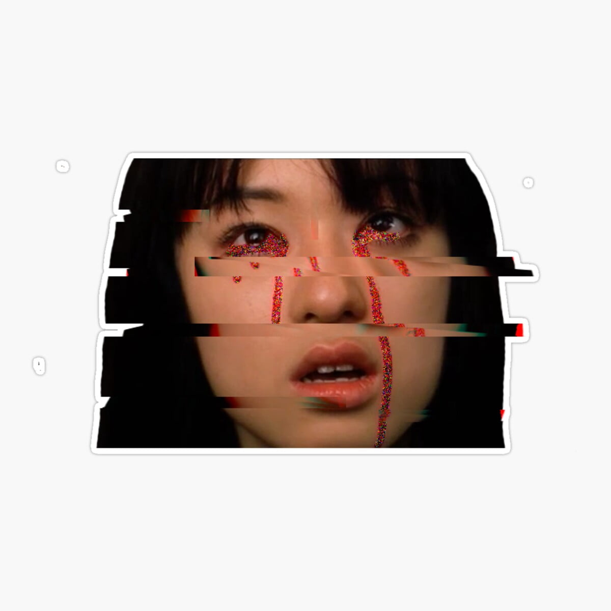 Onim Gogo Yubari Glitch Sticker, Phone Decal Water Bottle Stickers Car Decals, Funny Birthday ...