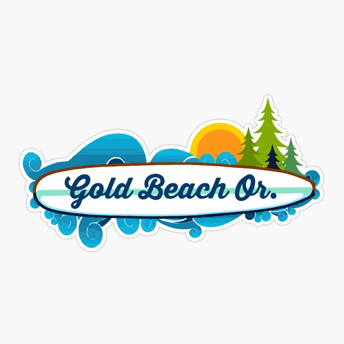 Onim Gold Beach Oregon. Sticker, Phone Decal Water Bottle Stickers Car ...
