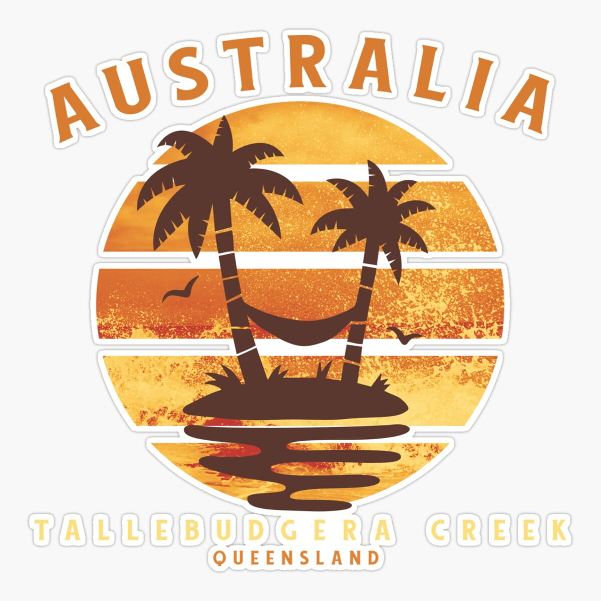 Onim Gold Coast Sunset Tallebudgera Creek Queensland Sticker, Phone ...