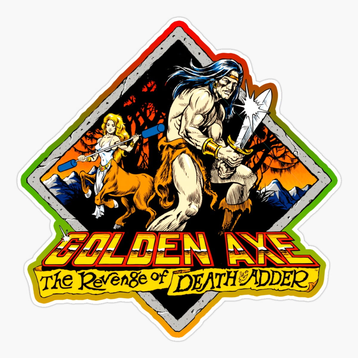 Onim Golden Axe - The Revenge Of Death Adder Sticker, Phone Decal Water ...