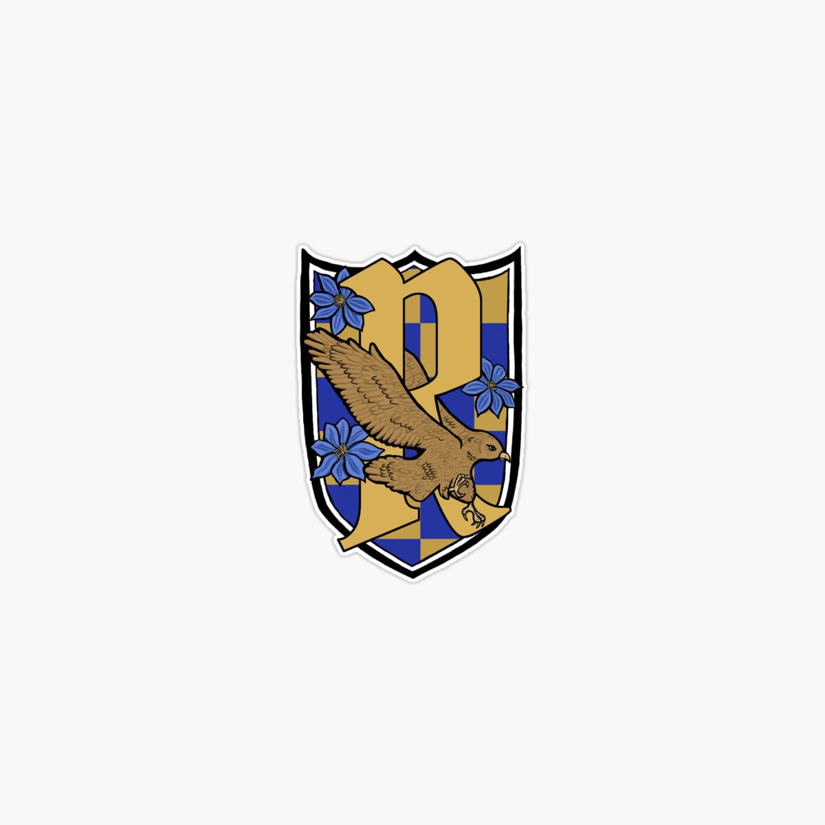 Onim Golden Eagle Crest Sticker, Phone Decal Water Bottle Stickers Car ...