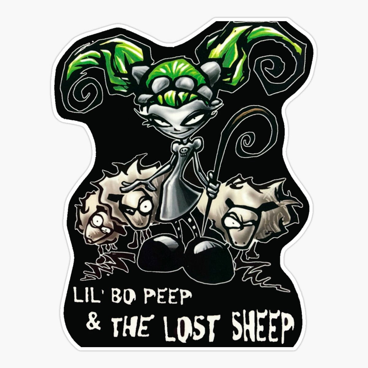 Onim Goth Girls | Lil’ Bo Peep & The Lost Sheep Sticker, Phone Decal ...