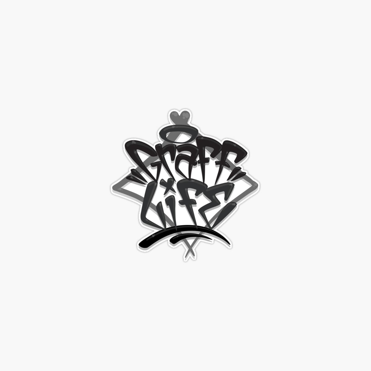 Onim Graff life (Graffiti tag lettering) Sticker - Walmart.com