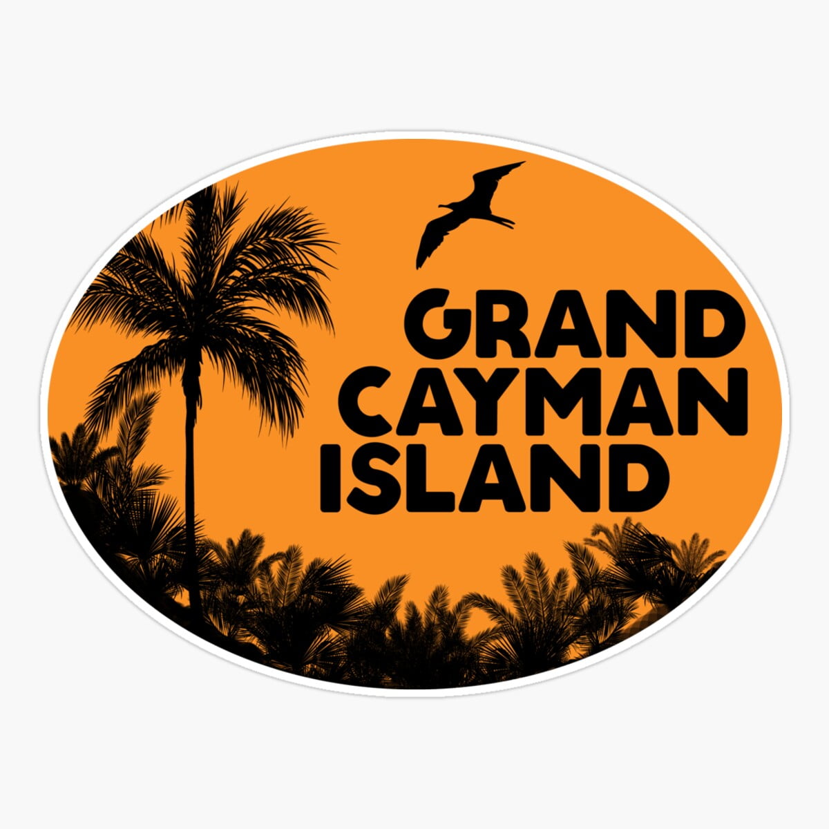 Onim Grand Cayman Island Caribbean Sea Retro Beach Ocean Travel Sticker ...