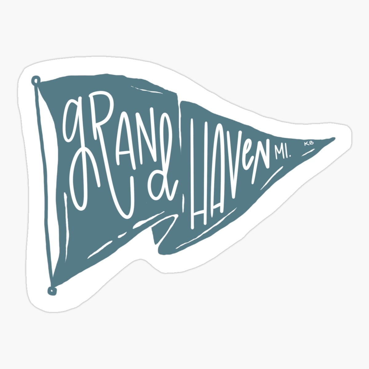 Onim Grand Haven Michigan Flag Sticker, Phone Decal Water Bottle ...