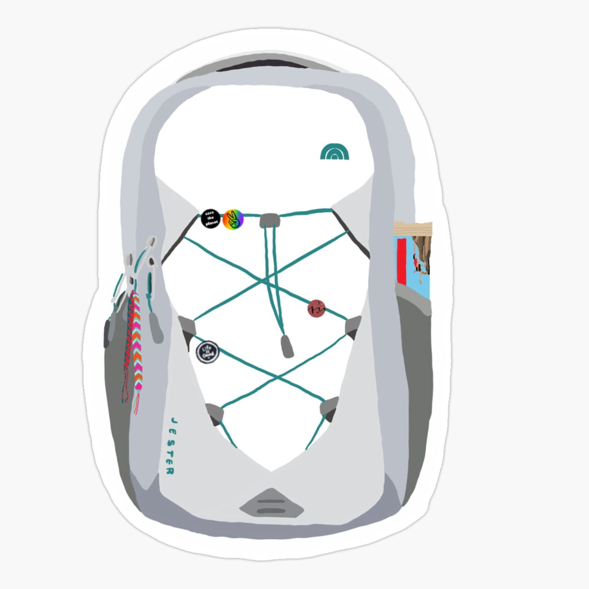 Onim Granola Girl Backpack Sticker, Phone Decal Water Bottle Stickers ...