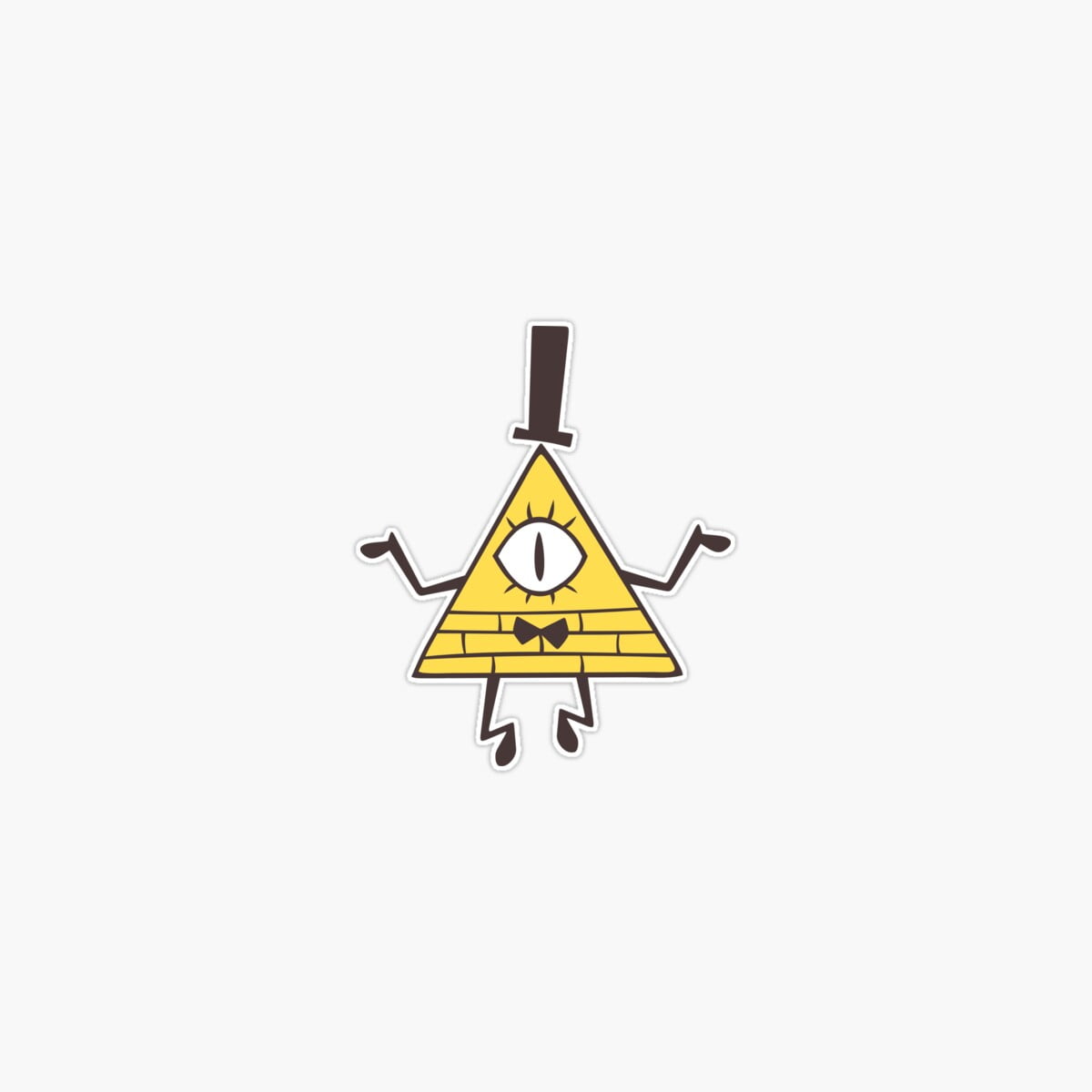 Onim Gravity Falls - Bill Cipher Sticker, Phone Decal Water Bottle ...