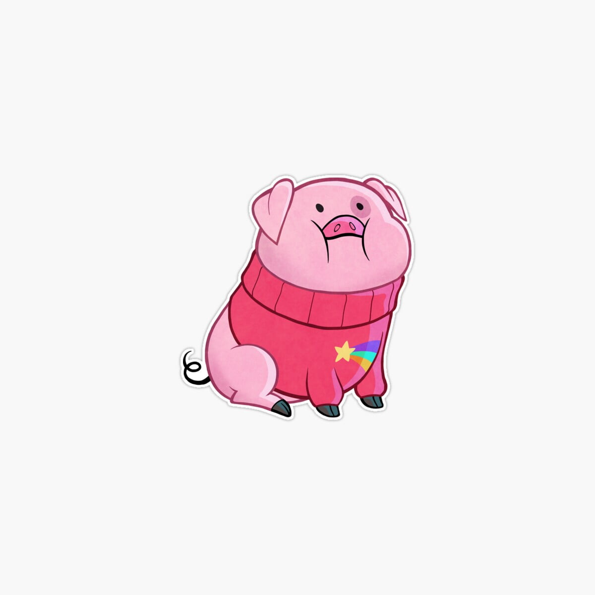 Onim Gravity Falls - Waddles Sticker, Phone Decal Water Bottle Stickers ...
