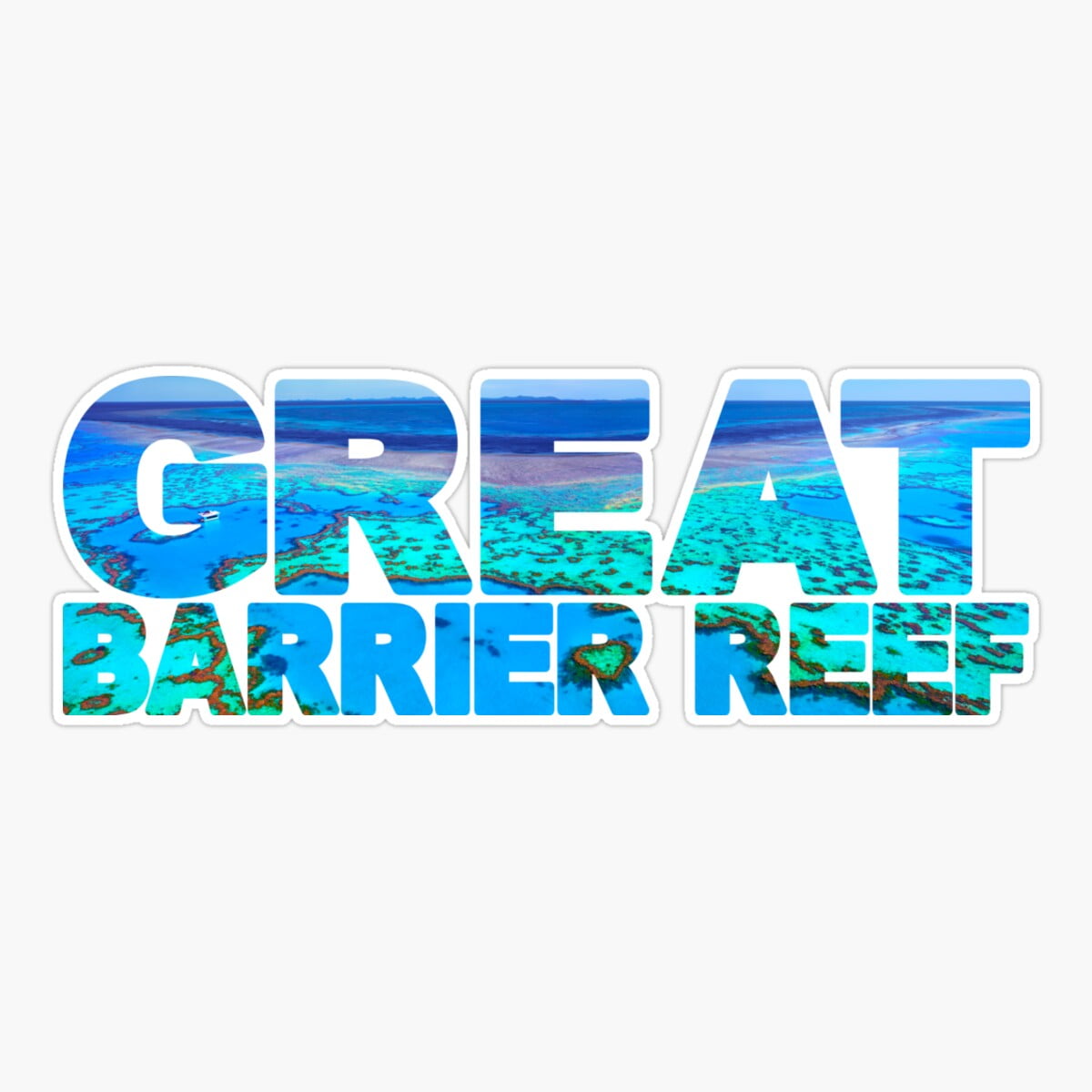 Onim Great Barrier Reef Queensland Australia Sticker, Phone Decal Water ...