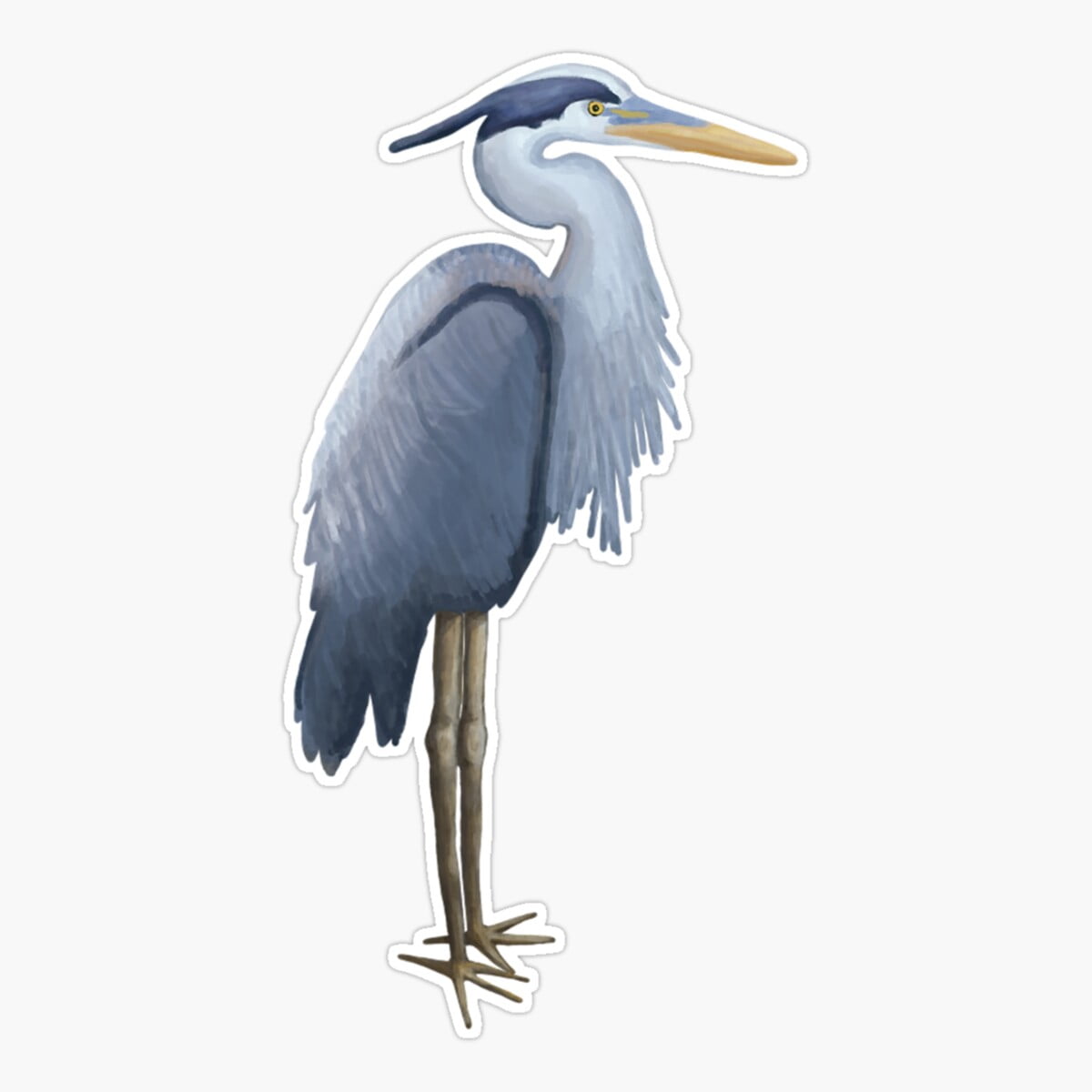Onim Great Blue Heron Sticker, Phone Decal Water Bottle Stickers Car ...