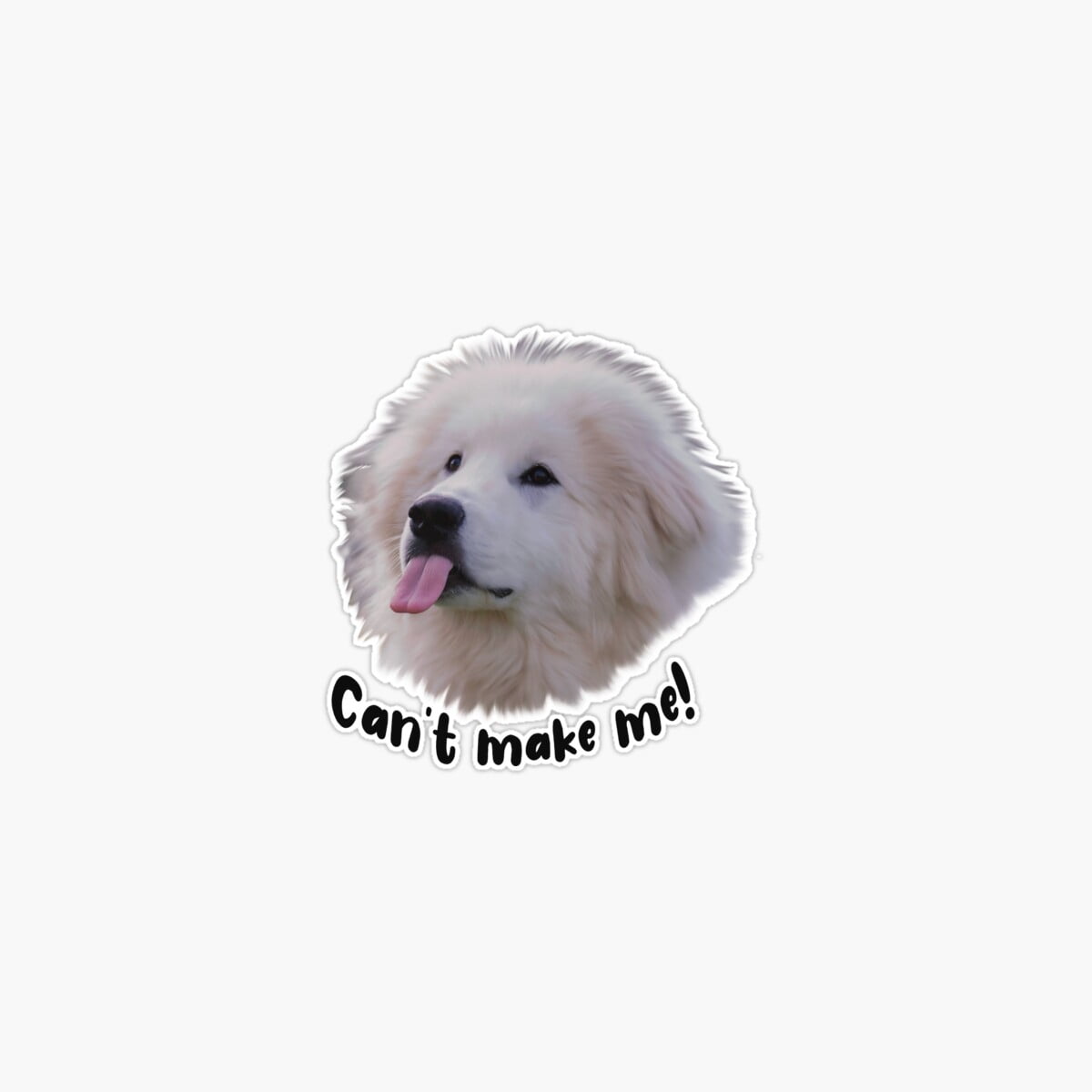Onim Great Pyrenees Humor Sticker, Phone Decal Water Bottle Stickers ...