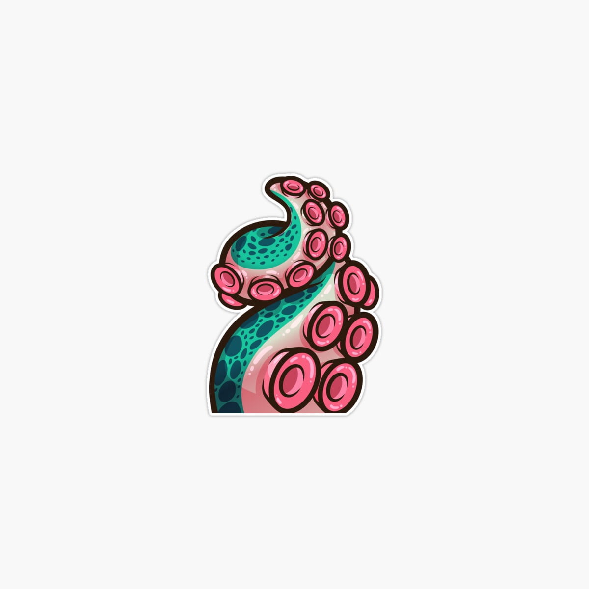 Onim Great Swirly Gumdrop Tentacle Sticker, Phone Decal Water Bottle ...