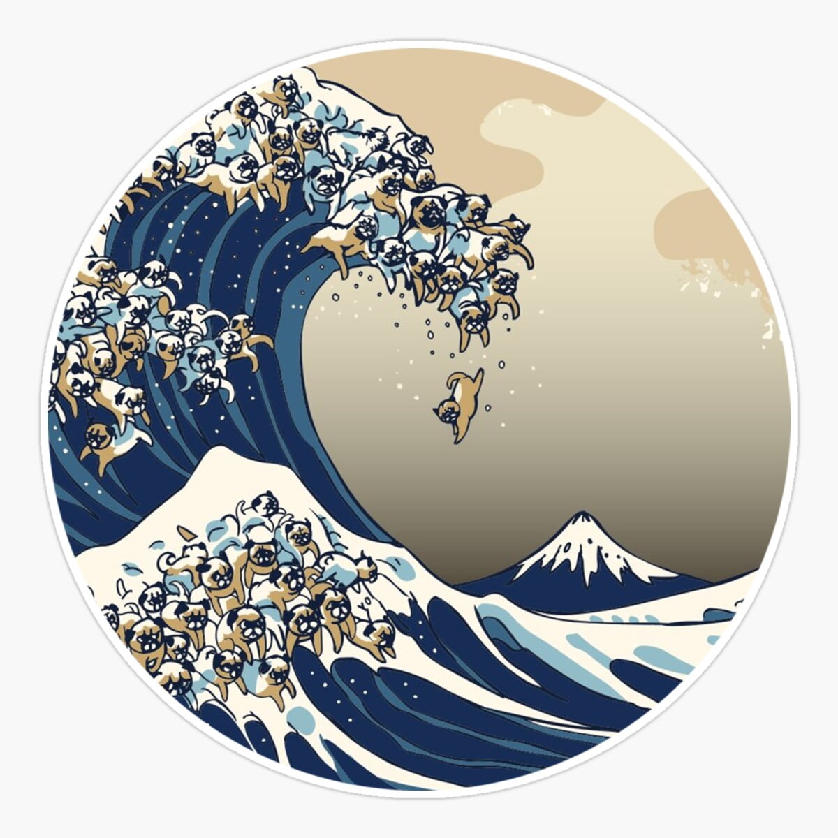 Onim Great Wave Of Loaf Sticker, Phone Decal Water Bottle Stickers Car ...