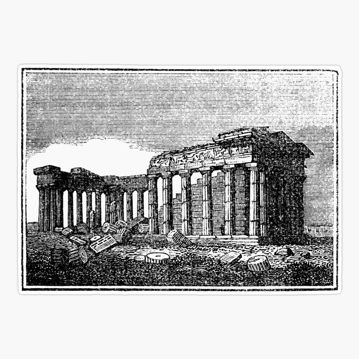 Onim Greece, Parthenon - Ancient Greece Sticker, Phone Decal Water ...