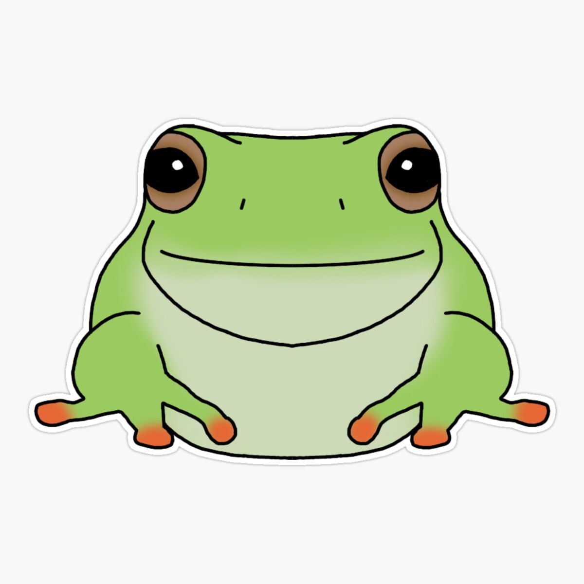 Onim Green Frog Sticker, Phone Decal Water Bottle Stickers Car Decals ...