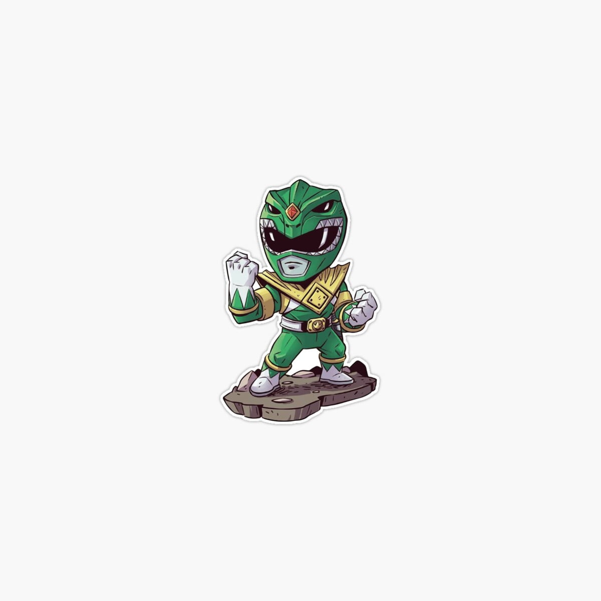 Onim Green Ranger Power Sticker Sticker, Phone Decal Water Bottle ...
