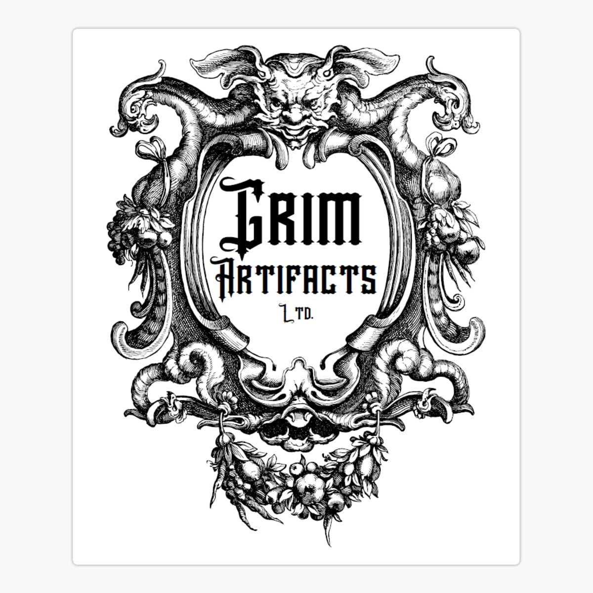 Onim Grim Artifacts Logo Sticker, Phone Decal Water Bottle Stickers Car Decals, Funny Birthday ...