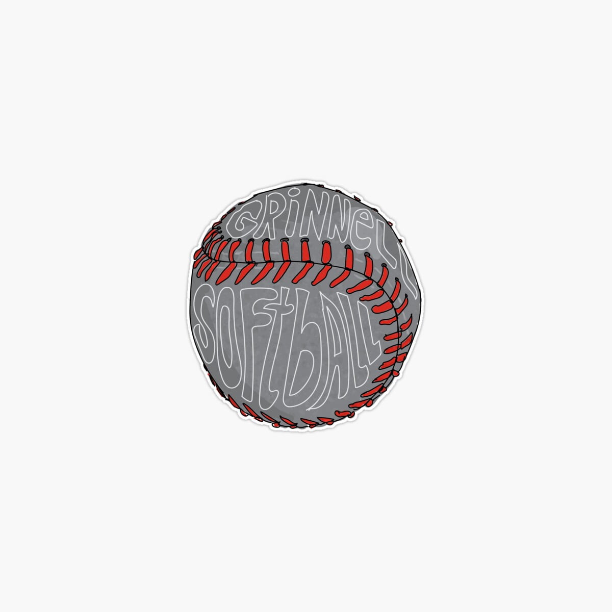 Onim Grinnell College Softball Team Emblem Sticker, Phone Decal Water ...