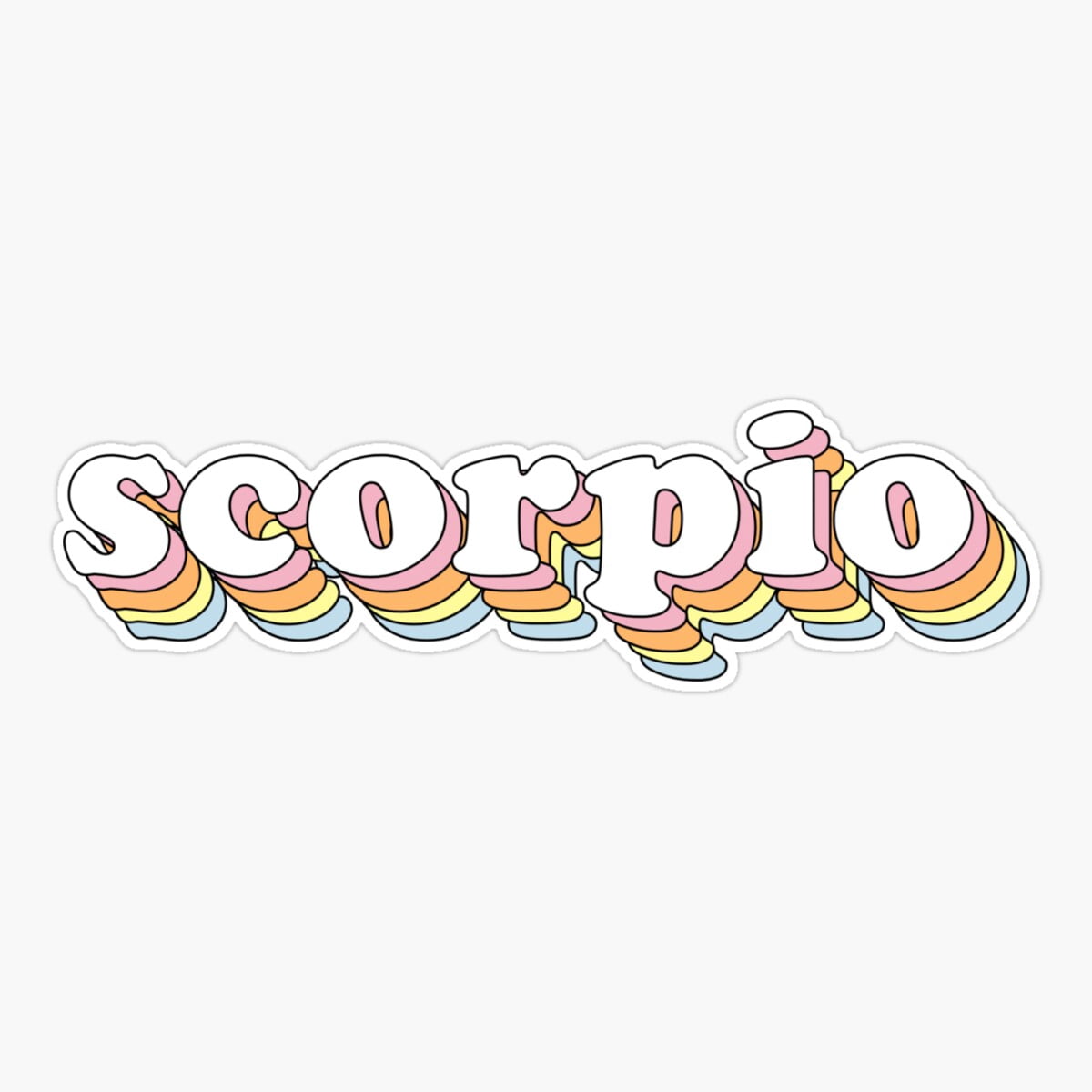 Onim Groovy Scorpio Sticker, Phone Decal Water Bottle Stickers Car ...