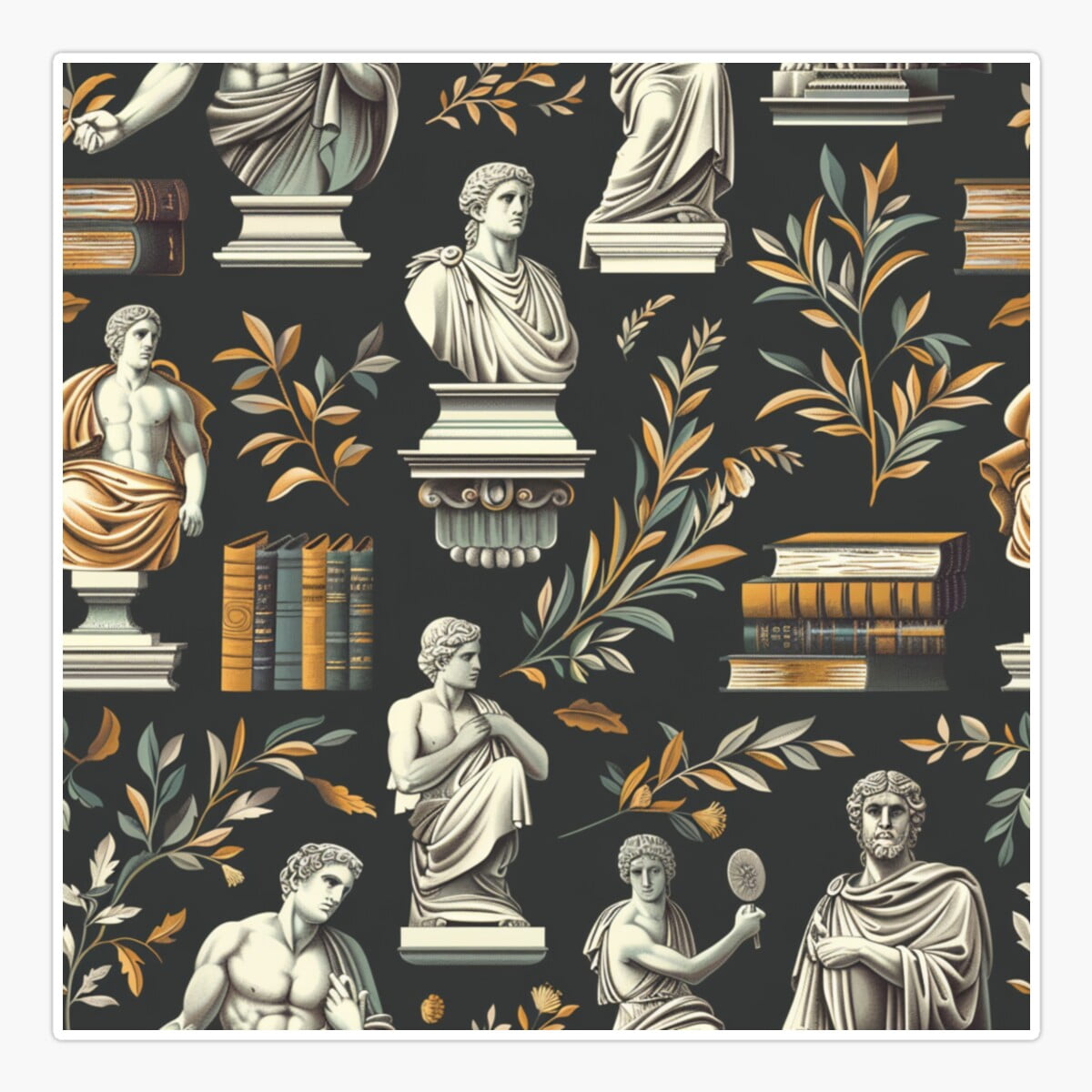 Onim Grotto Of Athena Dark Academia Sticker, Phone Decal Water Bottle ...