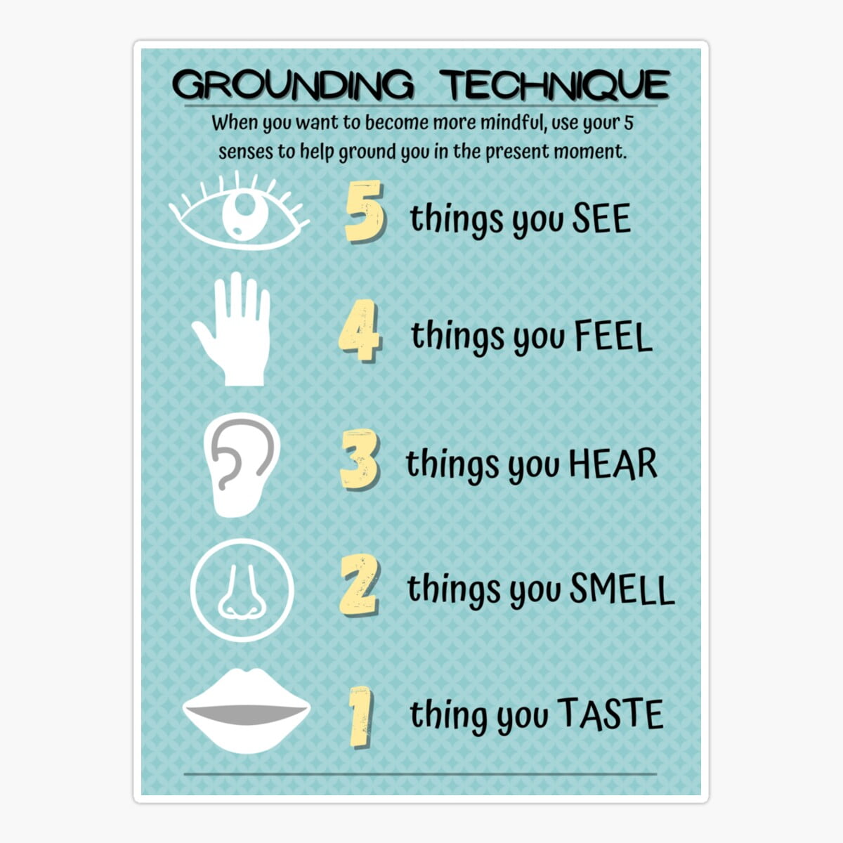 Onim Grounding Technique Sticker, Phone Decal Water Bottle Stickers Car ...