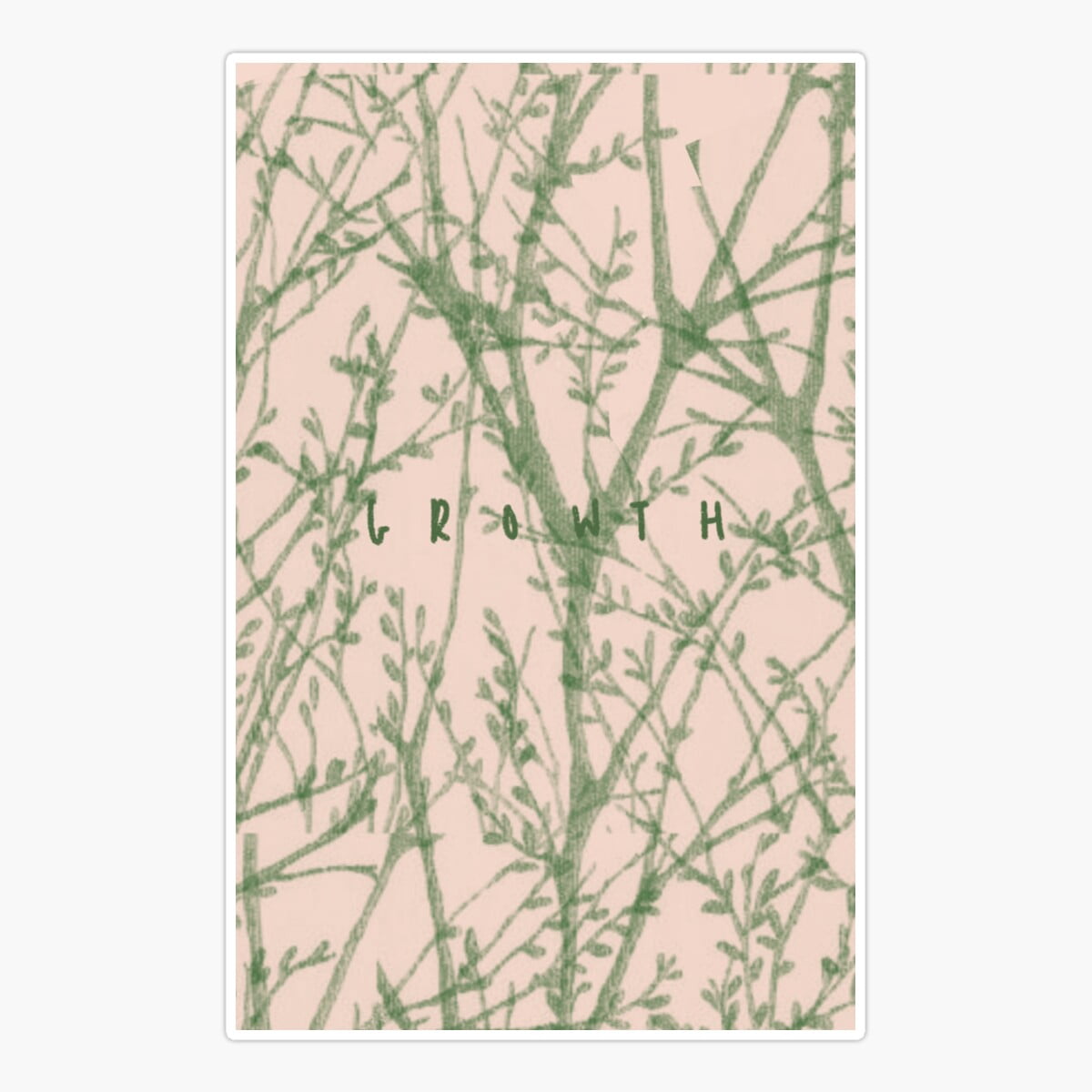 Onim Growth Aesthetic Cottage Core Sticker, Phone Decal Water Bottle ...