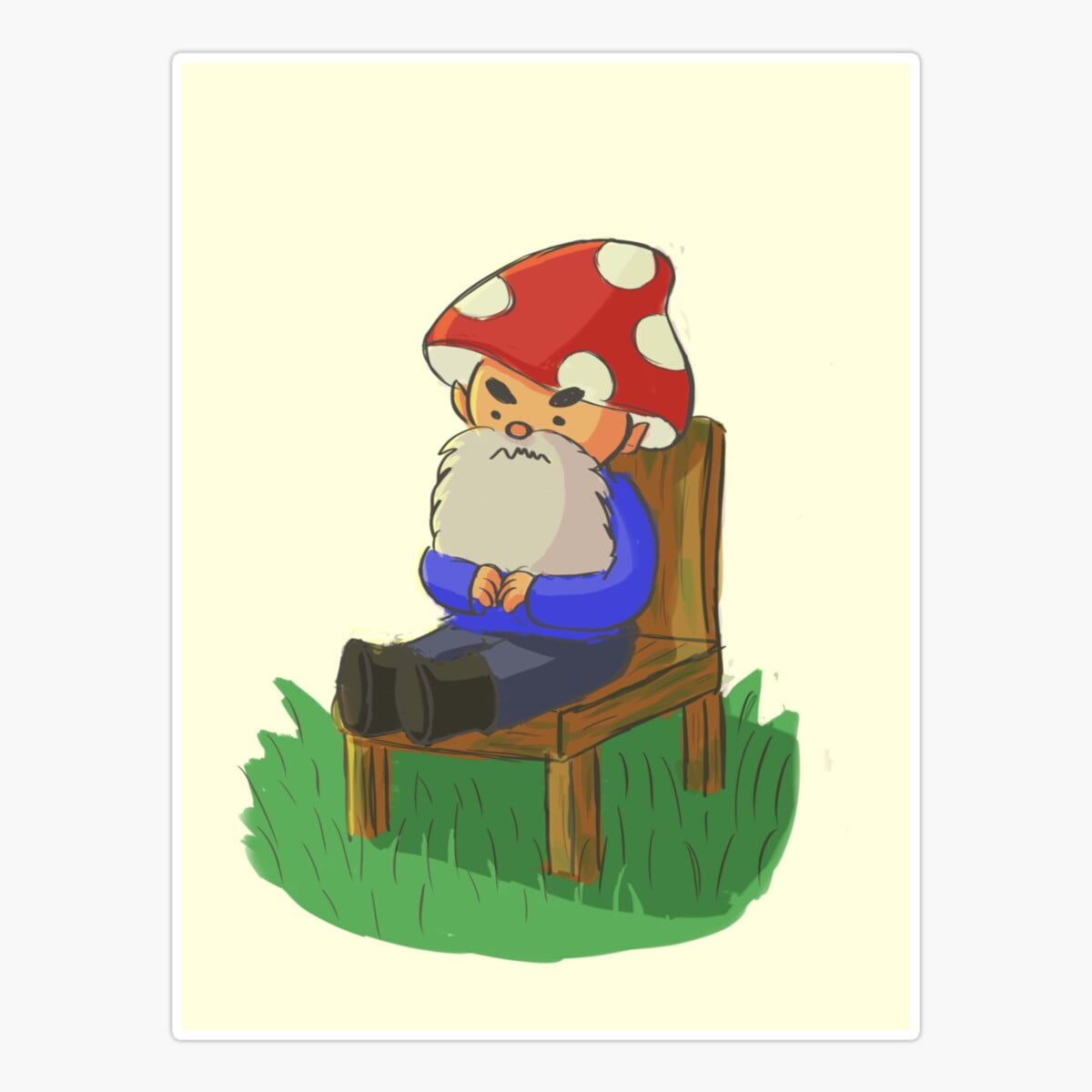 Onim Grumpy Gnome Sticker, Phone Decal Water Bottle Stickers Car Decals ...