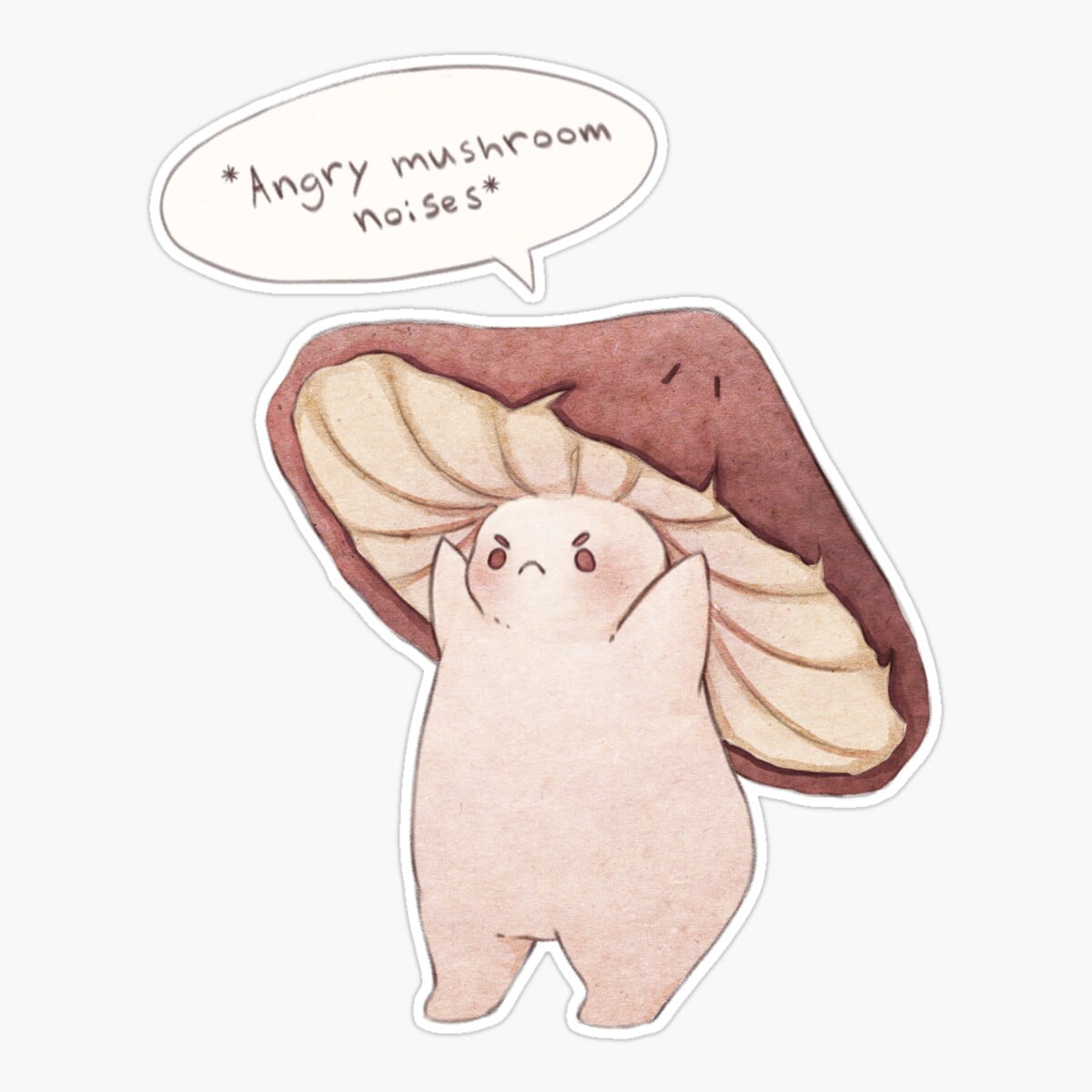 Onim Grumpy Mushroom Sticker, Phone Decal Water Bottle Stickers Car Decals, Funny Birthday Gift ...