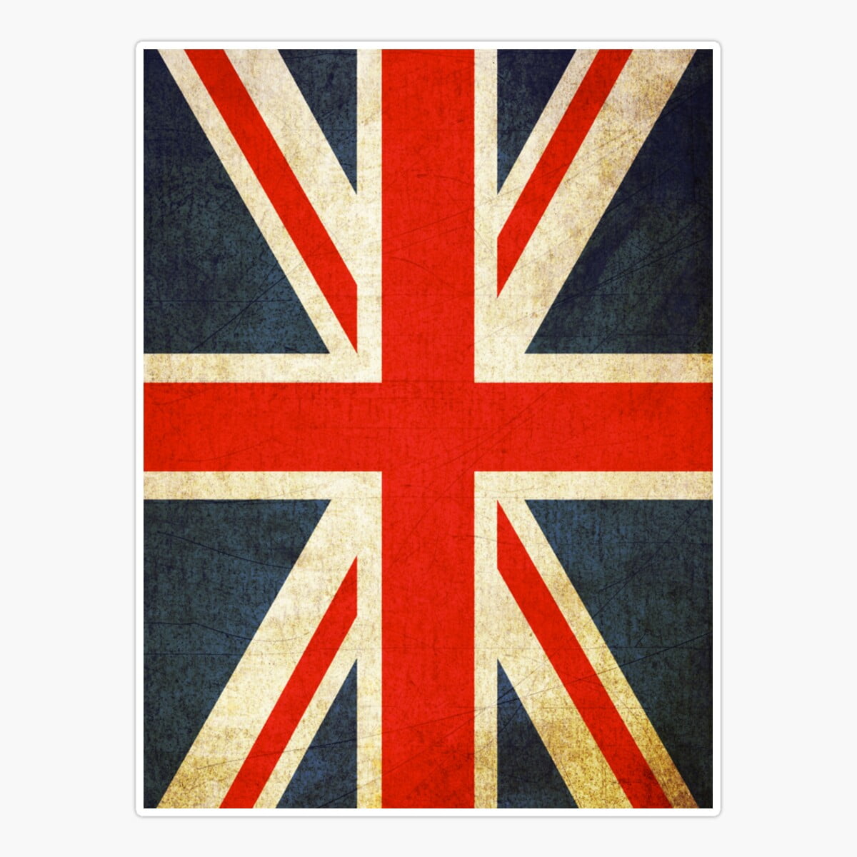 Onim Grunge Effect Union Jack Sticker, Phone Decal Water Bottle ...