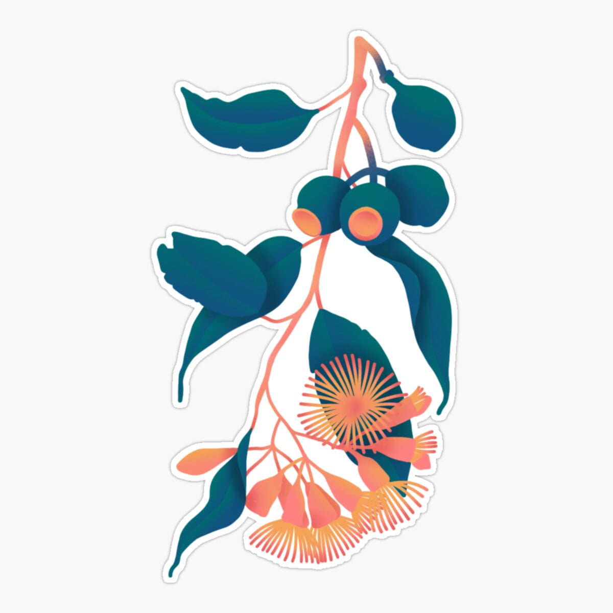 Onim Gum Tree Branch Sticker, Phone Decal Water Bottle Stickers Car ...