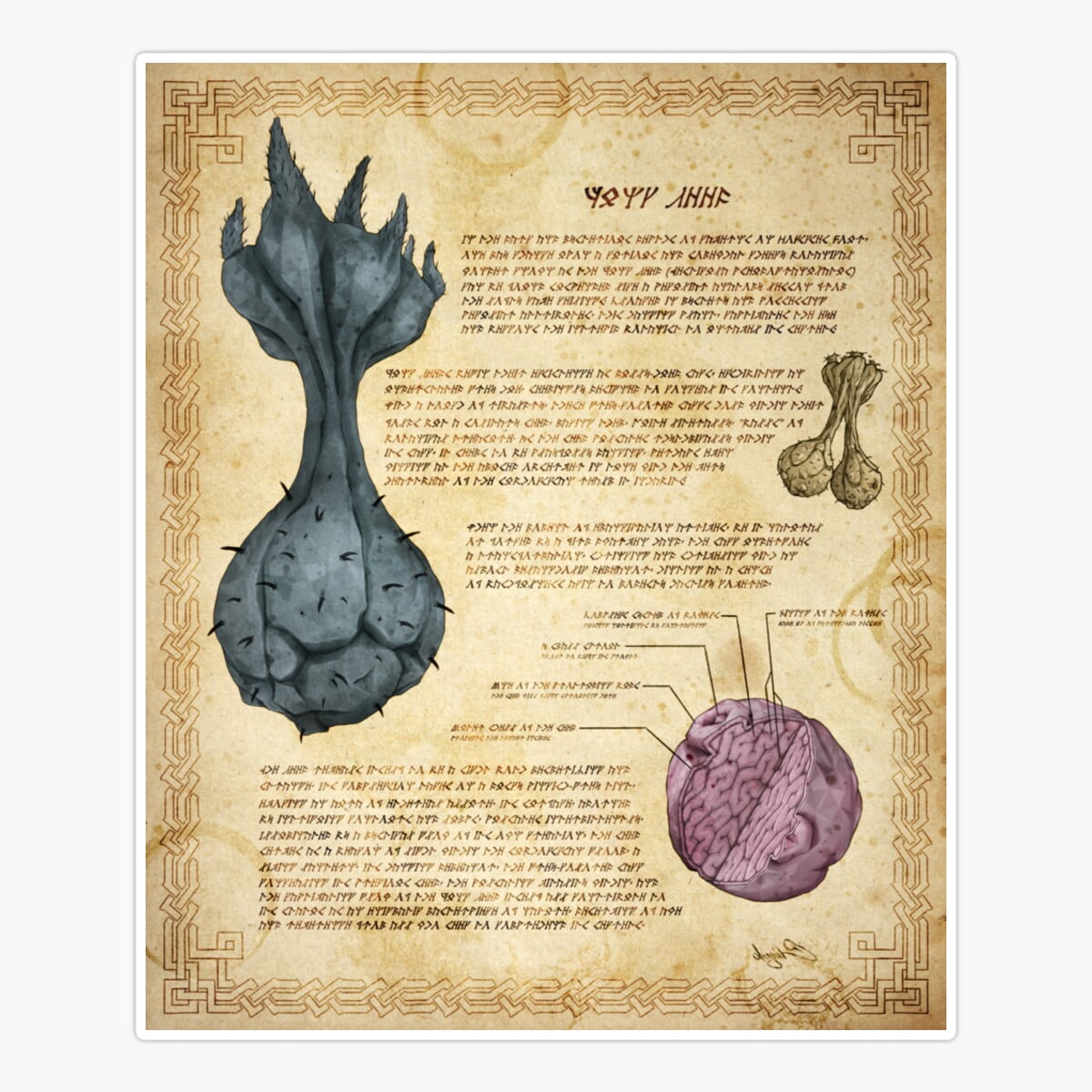 Onim Gunk Seed Sticker, Phone Decal Water Bottle Stickers Car Decals ...