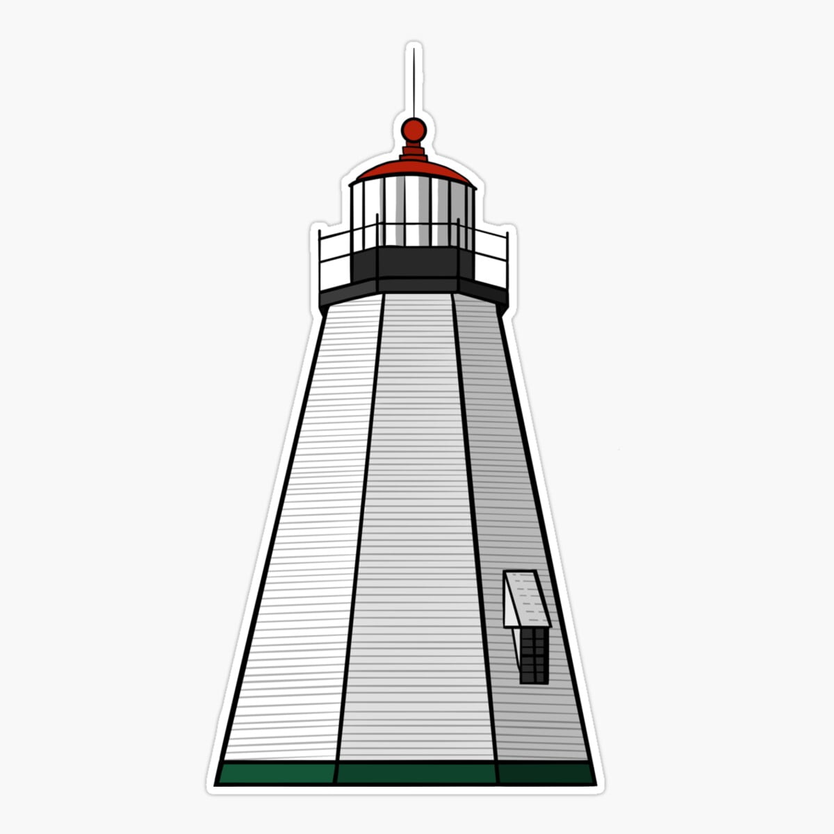 Onim Gurnet Light, Plymouth Lighthouse Sticker, Phone Decal Water ...