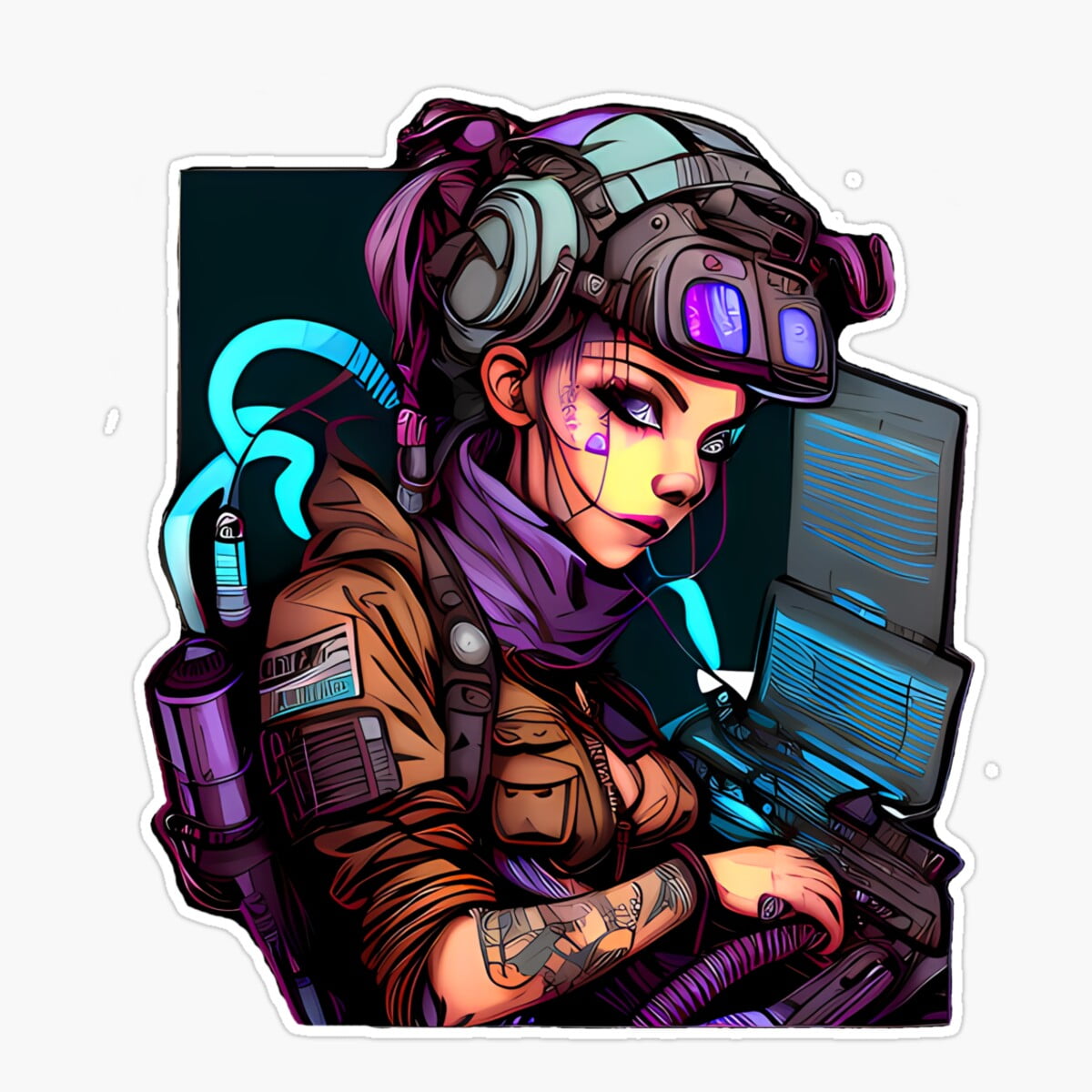 Onim Hacker Sticker, Phone Decal Water Bottle Stickers Car Decals ...