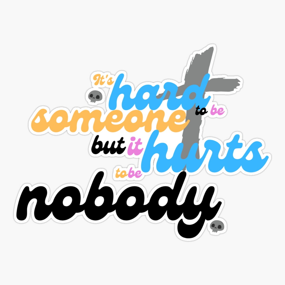 Onim Half Alive- Nobody Sticker, Phone Decal Water Bottle Stickers Car ...