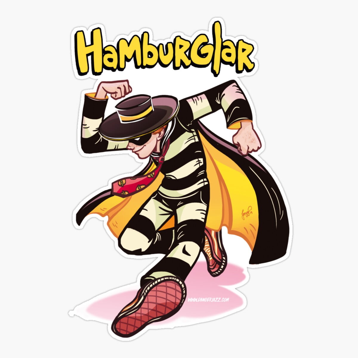 Onim Hamburglar - Circle Jerks Logo Style Sticker, Phone Decal Water ...