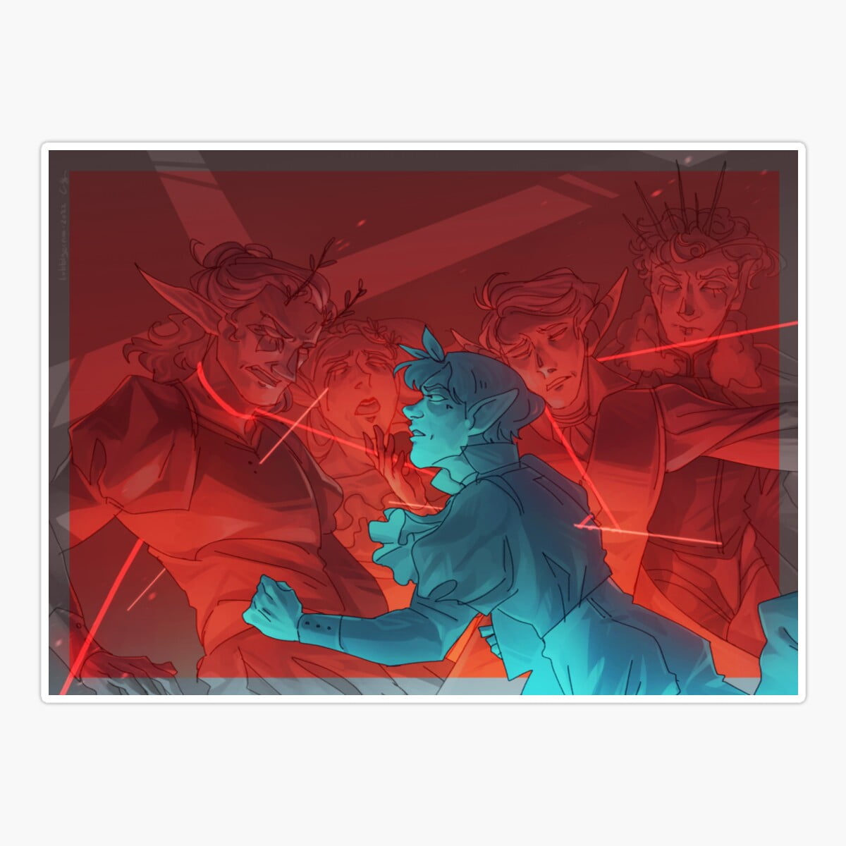 Onim Hamlet The Dane Sticker, Phone Decal Water Bottle Stickers Car ...