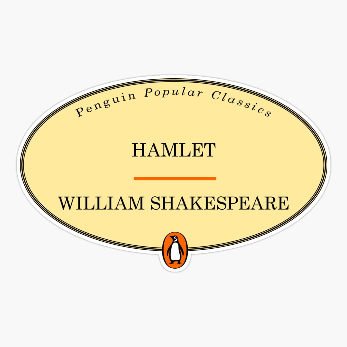 Onim Hamlet William Shakespeare Popular Classics Logo Sticker, Phone ...